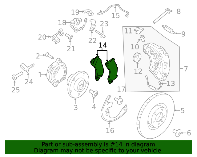 2019-2021 Porsche Macan 1 Set Of Brake Pads 95B-698-151-AR | OEM Parts ...