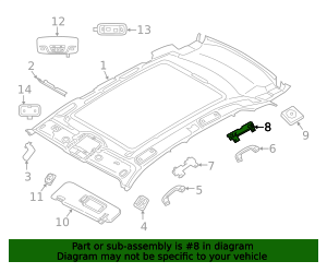 51447451371 - 2019-2023 BMW X5 Grip Handle Bracket (51-44-7-451-371 ...
