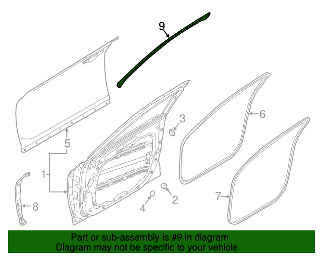 2017-2021 Genesis G90 Upper Weather-Strip 82160-D2000 | OEM Parts Online