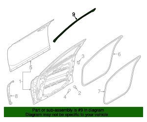 2017-2021 Genesis G90 Upper Weather-Strip 82160-D2000 | OEM Parts Online
