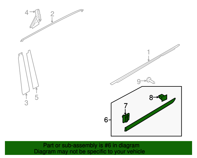 2011-2016 Hyundai Equus Door Molding 87721-3N000 | AutoNationParts.com