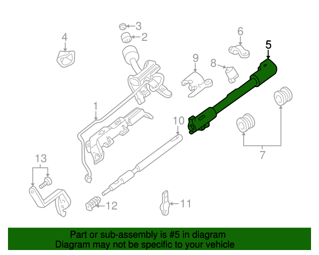 Genuine OEM Ford Part - Shift Tube F57Z-7212-A | Genuine OEM Ford Parts ...