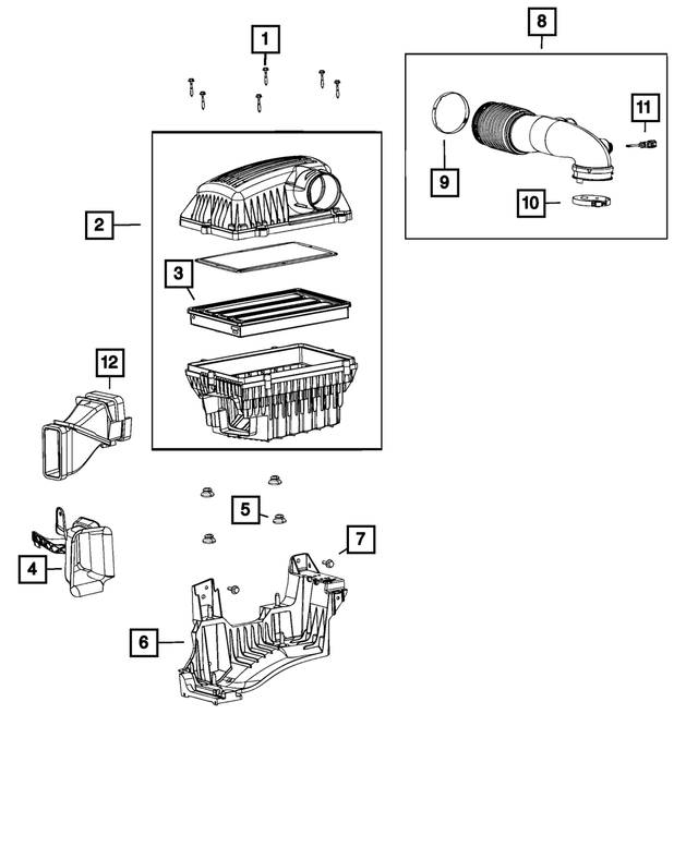 2019-2020 Ram 1500 Air Cleaner Duct 68264887AA | Mopar Estores