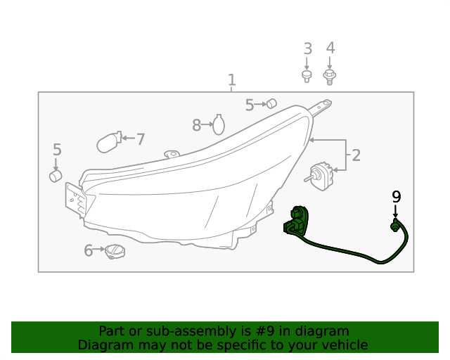84981SJ060 - Headlight Wiring Harness 2019-2020 Subaru Forester ...