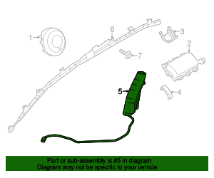 2014-2018 Mazda 3 Side Impact Inflator Module - Passenger Side (RH ...