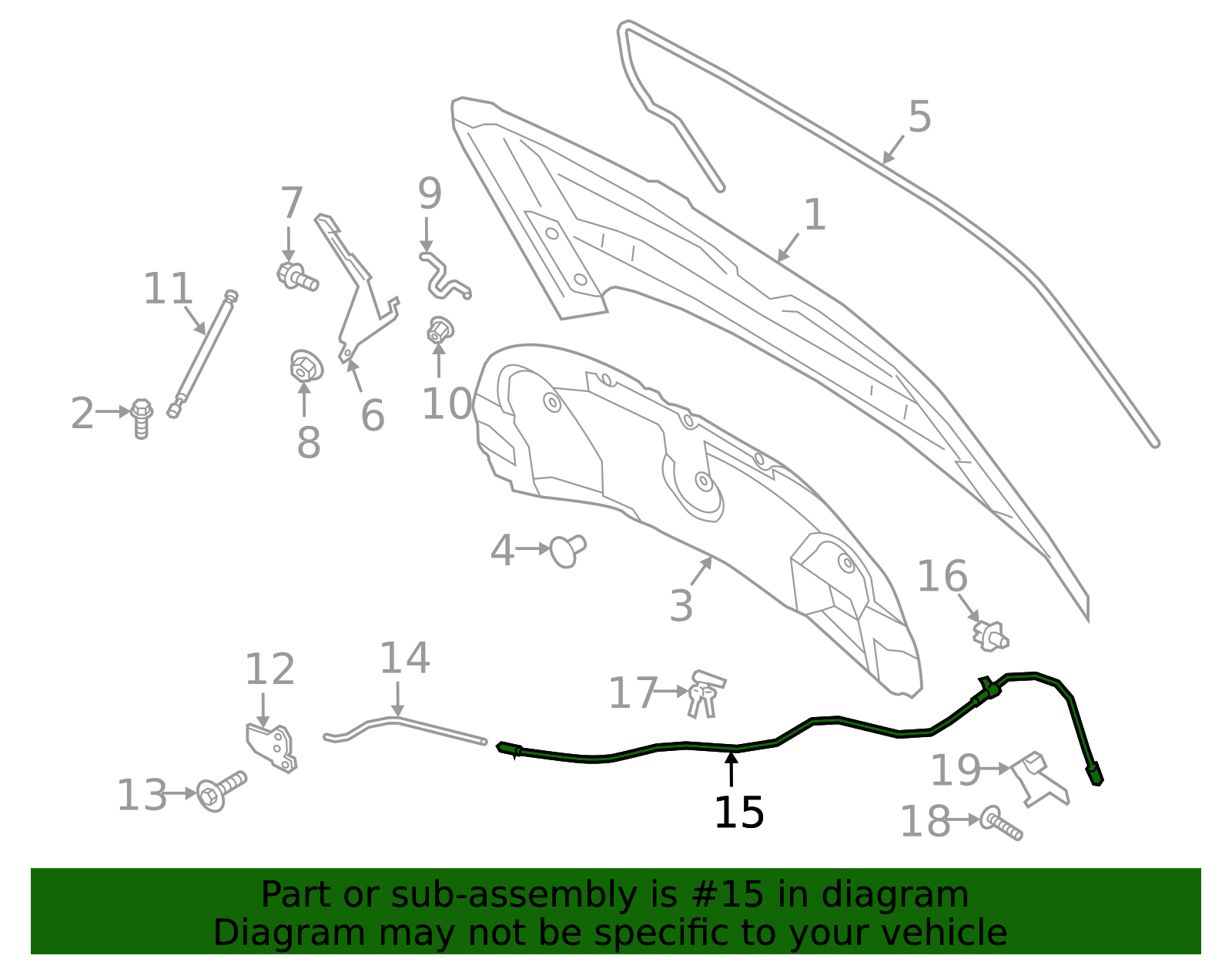 LB5Z-16916-E - Release Cable 2022-2024 Ford | Ford Parts Direct