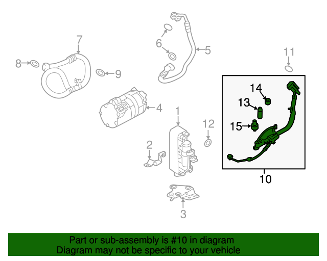 64-53-9-337-124 - A/C Refrigerant Suction Hose 2016-2023 BMW ...