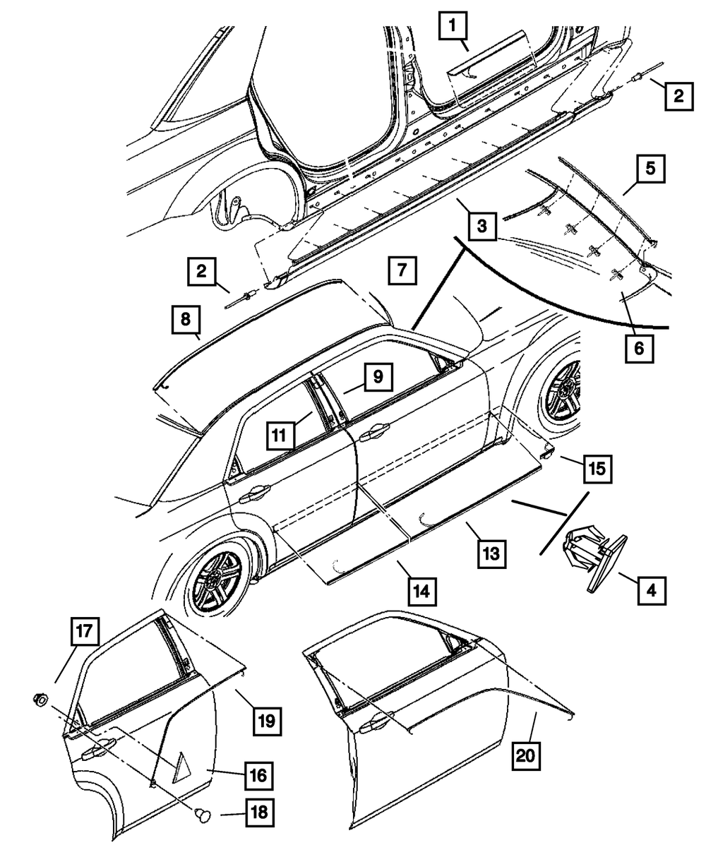 2005 Dodge Magnum Sill Cladding, Left WU11AXRAD | Mopar eStore