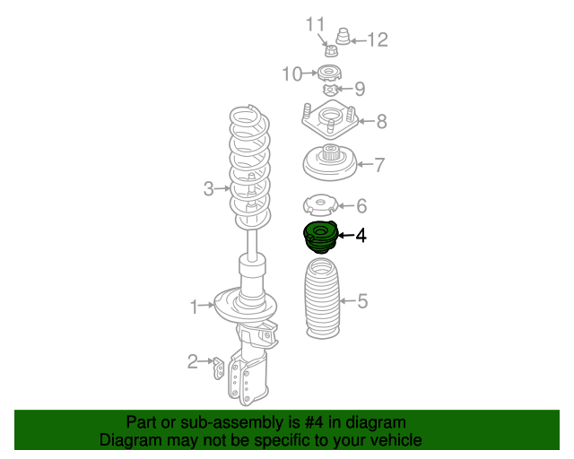 30683841 - Coil Spring Damper 2008-2009 Volvo S60 | AutoNationParts.com
