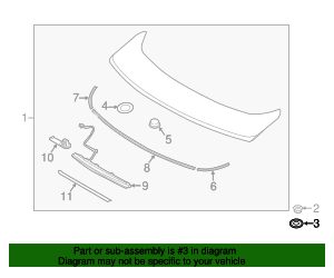 84149-3X000 - Spoiler Assembly Plug 2017-2024 Hyundai | Group 1 Auto Parts