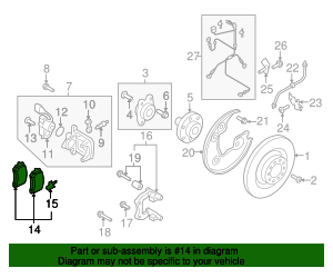 8K0-698-451-A - Brake Pads Rear 2008-2017 Audi | Audi OEM Parts