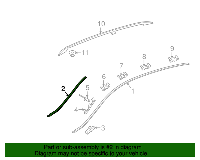 156-690-17-00 - Roof Molding 2015-2020 Mercedes-Benz | Mercedes-Benz ...