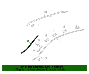 156-690-17-00 - Roof Molding 2015-2020 Mercedes-Benz | Mercedes-Benz ...
