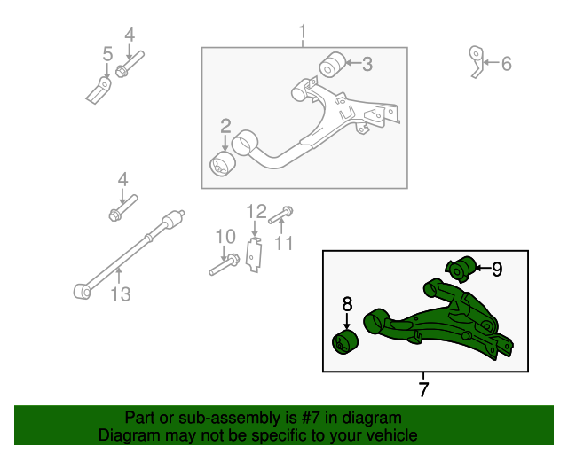 2006-2013 Land Rover Range Rover Sport Lower Control Arm LR019978 ...