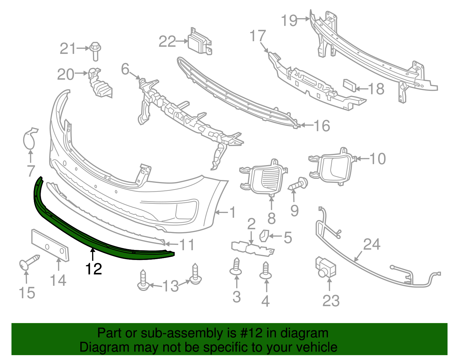 86525-A9000 - Lower Deflector 2015-2018 Kia Sedona | Kia.Parts Store