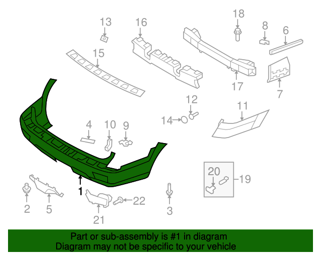 86611-2J020 - Bumper Cover 2009 Kia Borrego | Kia.Parts Store