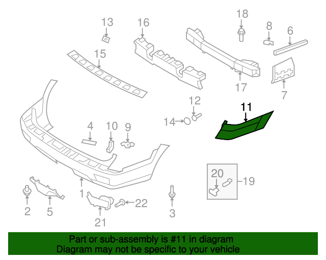 86672-2J000 - Side Cover 2009 Kia Borrego | Kia.Parts Store