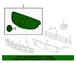 22863374 - Front Outer Grille 2013 Buick LaCrosse | Chevrolet Parts Direct