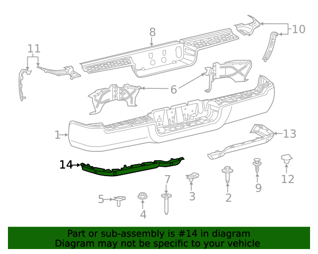 68451138AA - Rear Valance Right | Mopar Parts Canada