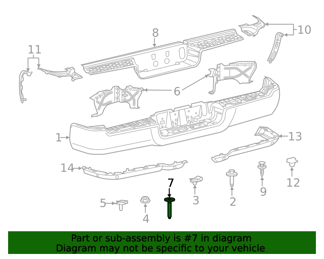 2019-2020 Ram Bumper Bolt 6512178AA | TascaParts.com