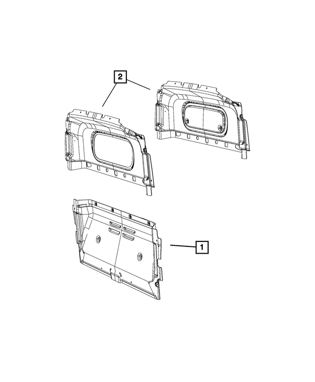 2015-2022 Ram ProMaster City Cab Back Trim Panel 5XW14LDMAB | Mopar Estores