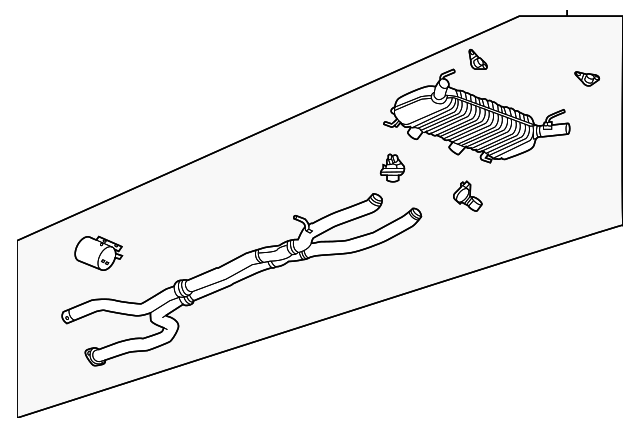Exhaust Muffler with Exhaust Pipe 86825341 GM | GMPartsDirect.com