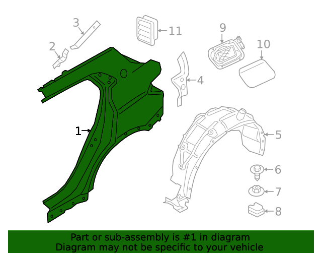 Genuine BMW 41-00-7-467-316 | Quarter Panel | FREE Shipping on Most ...