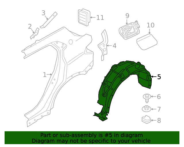 Genuine BMW 51-71-9-627-814 | Wheelhouse Liner | FREE Shipping on Most ...