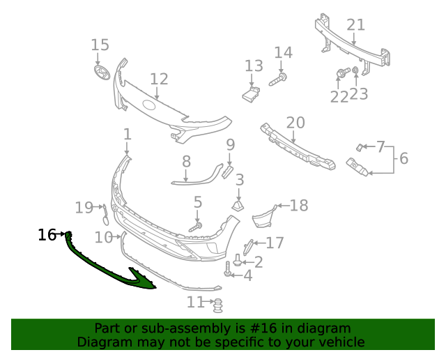 2022-2023 Hyundai Kona Lower Molding 86569-J9CA0 | OEM Parts Online