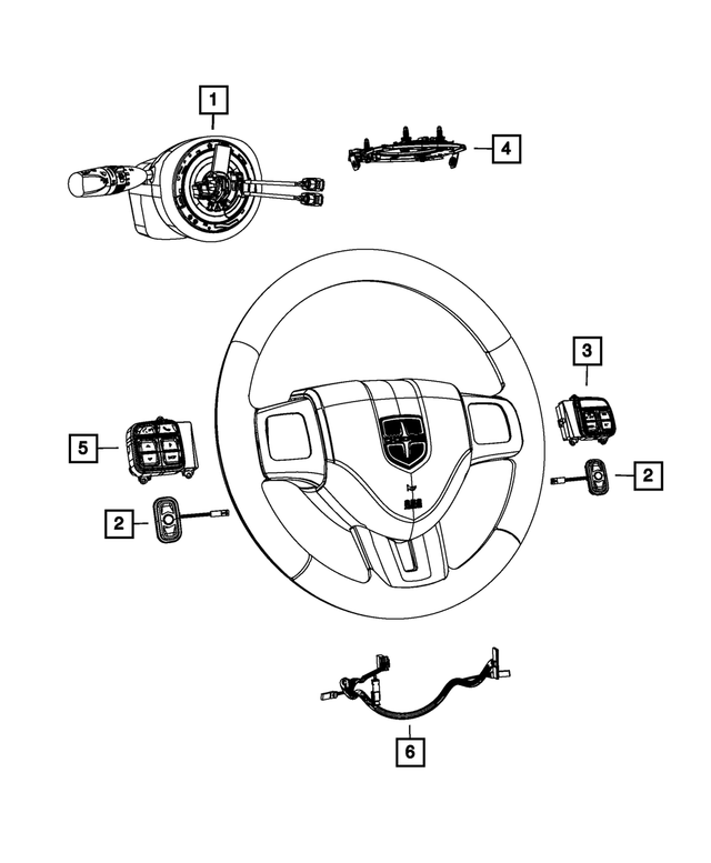 2011-2018 Mopar Horn Switch 68092569AE | Mopar eStore