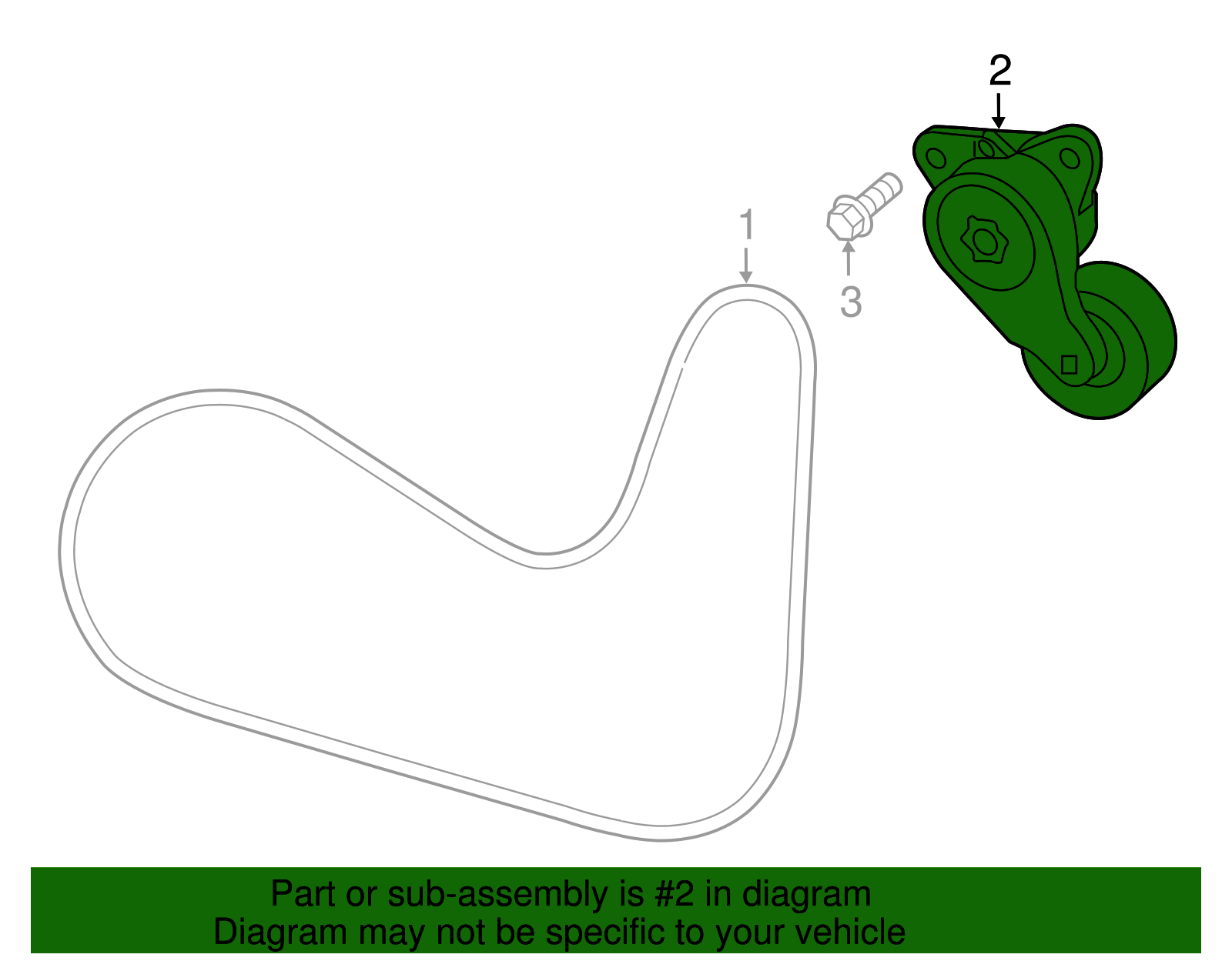 11955-9DJ0A - Accessory Drive Belt Tensioner Assembly 2020-2025 Nissan ...