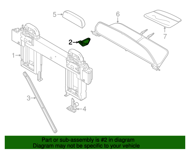 Genuine BMW 54-62-7-224-256 | Roll Bar Support | FREE Shipping on Most ...
