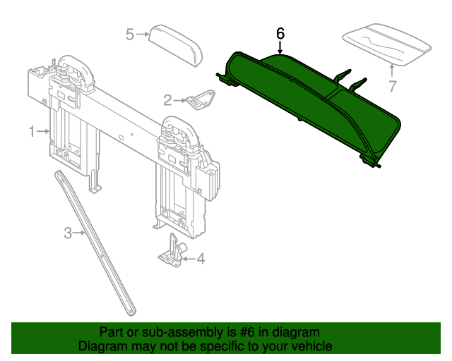 Genuine BMW 54-34-7-246-090 | F12 6 Series Convertible Wind Deflector ...