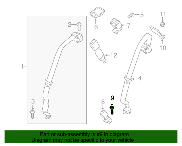 Buckle End Bolt - Ford (-N807750-S437) | TascaParts.com