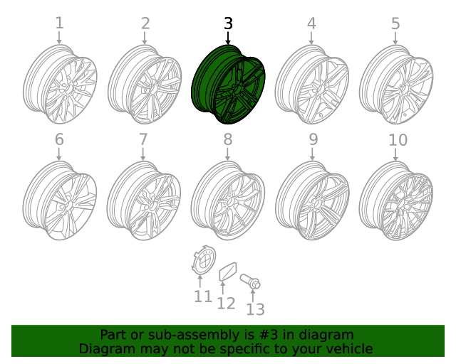 36118074185 - 2014-2021 BMW Wheel, Alloy (36-11-8-074-185) | BMW of ...