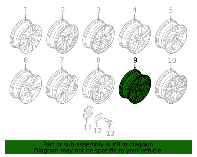 Genuine BMW 36-11-2-284-550 | F87 M2, F8x M3 & M4 19" M Double Spoke ...