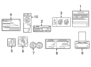 2019-2022 Toyota AC Label 88723-02250 | Toyota Parts Center