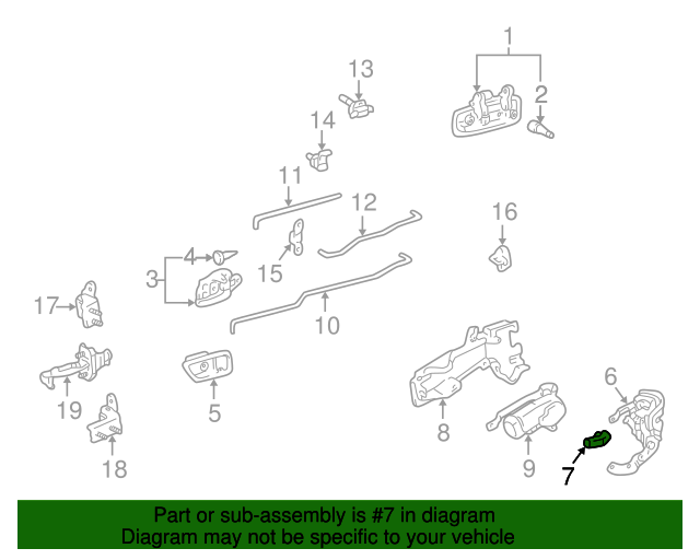 1986-2003 Toyota Lock Assembly Snap 69759-24050 | Toyota Parts Center