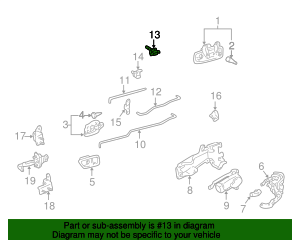 1992-2001 Toyota Camry Control Rod Clamp 69749-32030 | Toyota Parts Center