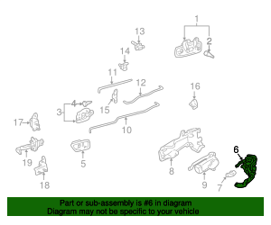 OEM 1997-2001 Toyota Camry Lock 69305-AA010 | LaGrange Toyota Parts
