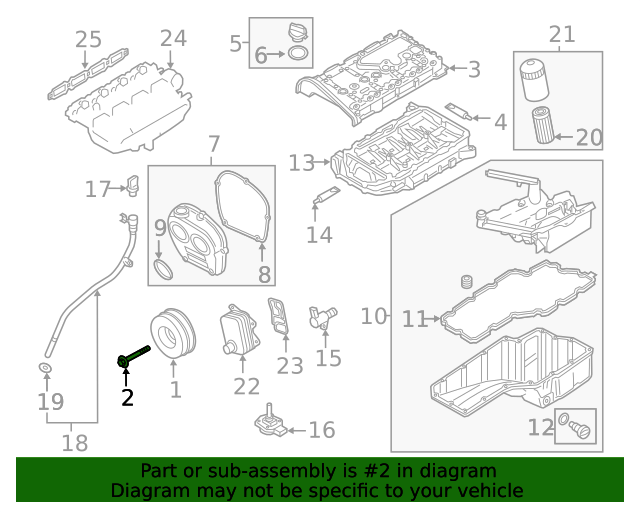 2009-2024 Audi Vibration Damper Bolt WHT-009-475 | OEM Parts Online