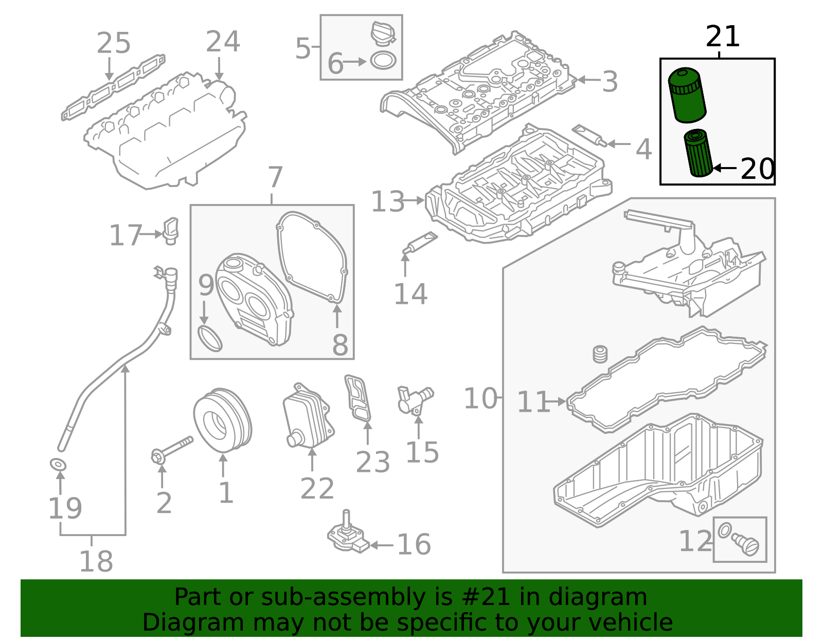 2015-2025 Audi Oil Filter Housing 06L-115-401-L | Genuine Audi Parts