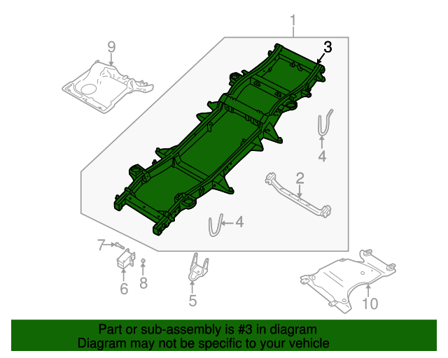 KVB100100 - 1999-2004 Land Rover Discovery Rear Frame Cross Member ...