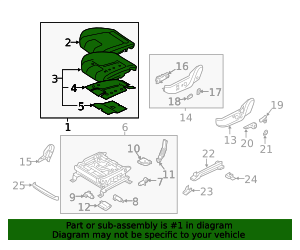 2023 Hyundai Palisade Seat Cushion Foam 88200-S8BC0-WCG | QuirkParts