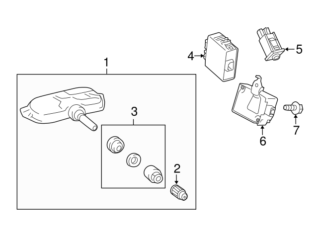 2017 Toyota Prius V Tire Pressure Monitoring System (TPMS) Receiver ...