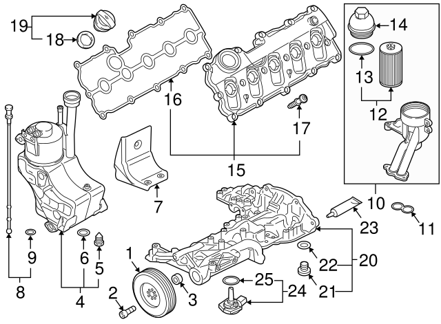 2010-2015 Audi R8 Oil Reservoir 420-115-373-C | Audi OEM Parts