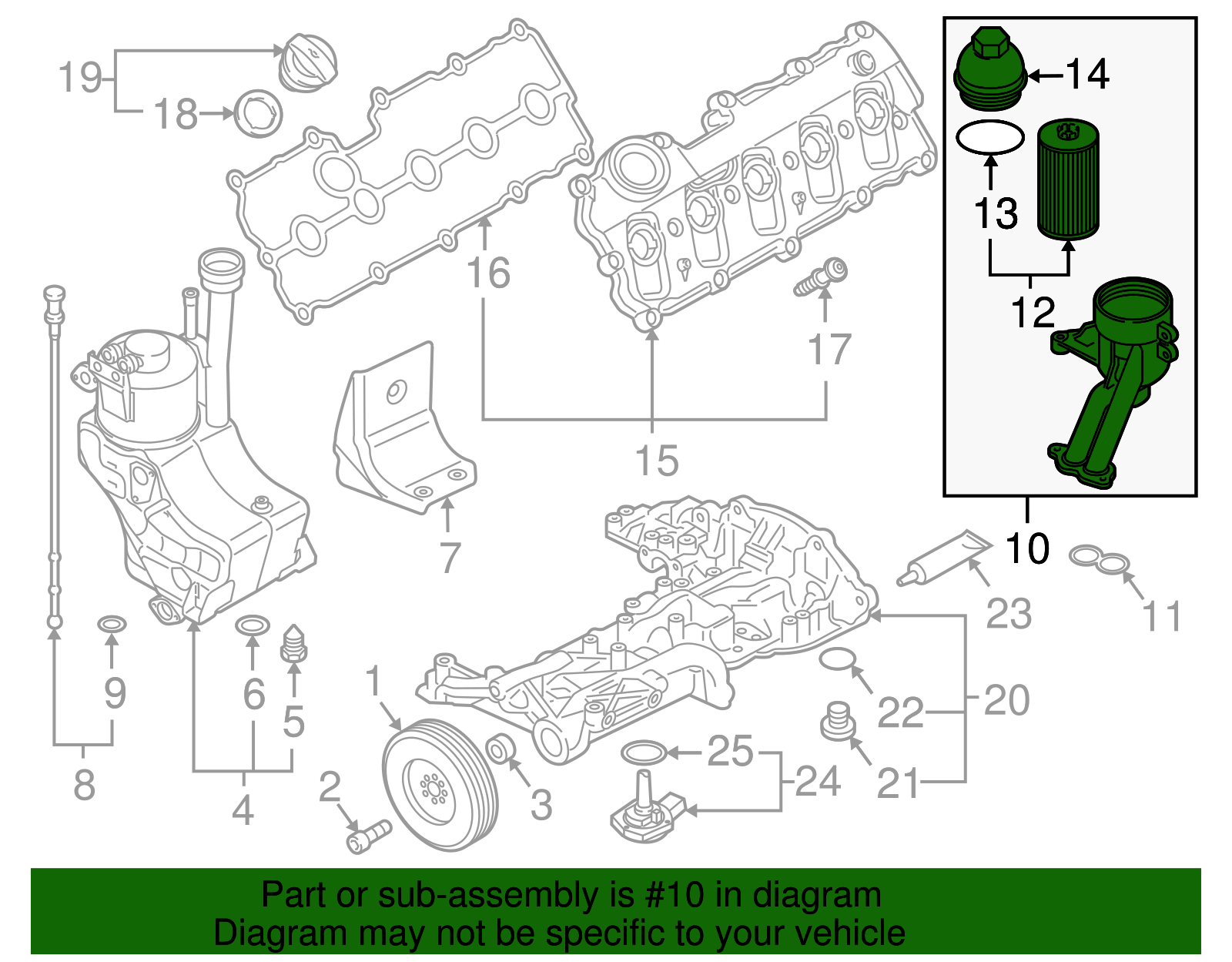07L-115-401-G - Engine Oil Filter Bypass Adapter 2010-2015 Audi R8 ...