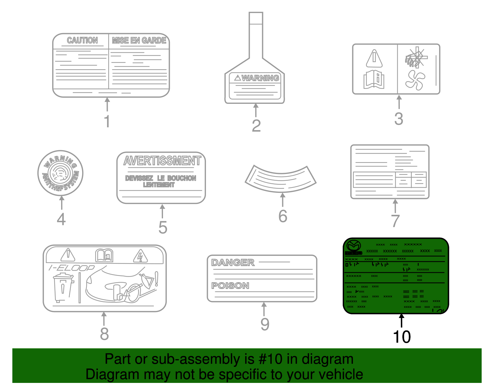 PYE2-69-036A - Emission Label 2018 Mazda 3 | Florida Mazda Parts