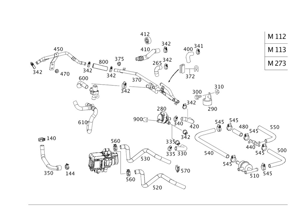 463-506-06-35 - Hot Water Hose 2003-2018 Mercedes-Benz | Mercedes-Benz ...