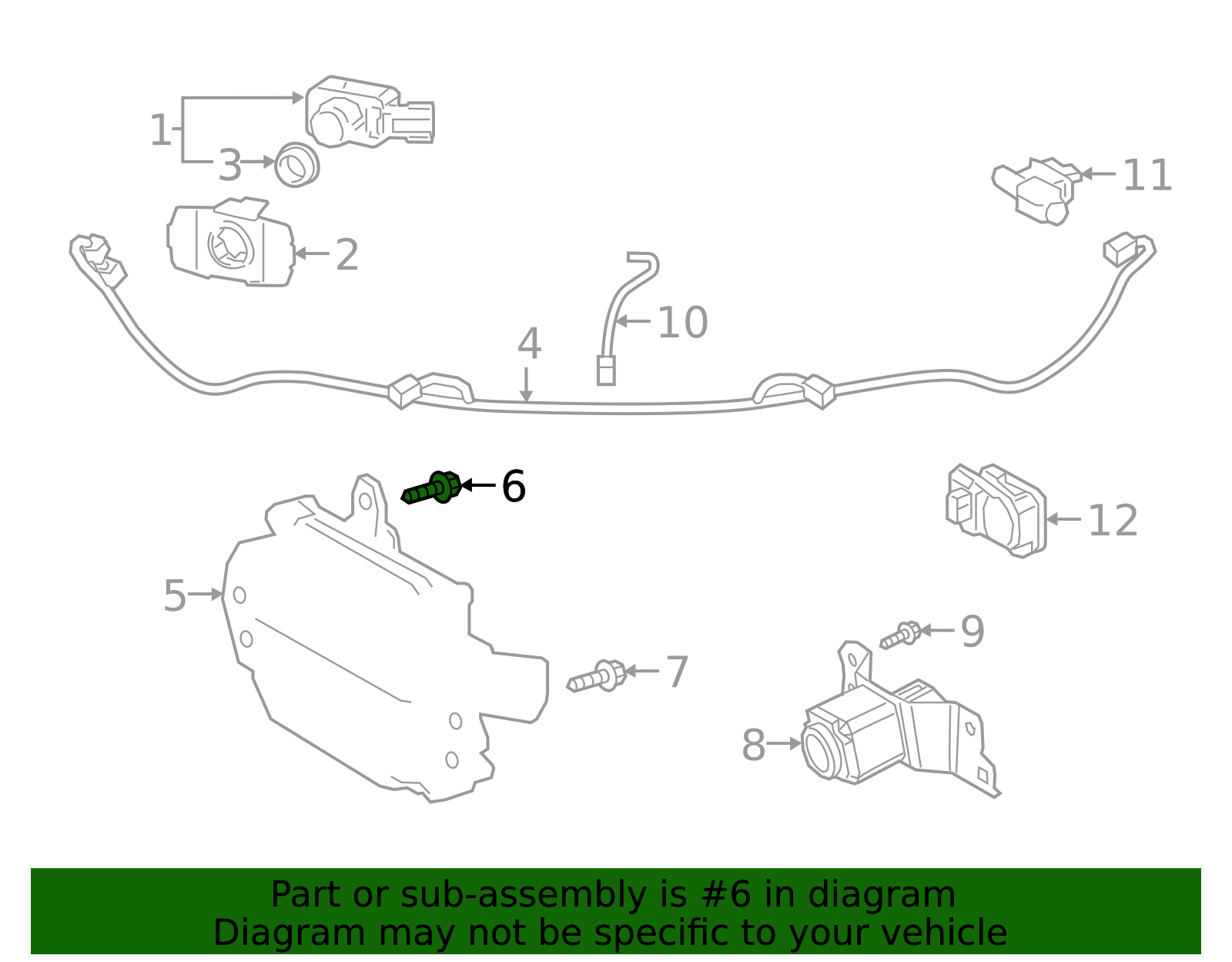 2013-2025 Lexus | Cruise Control Distance Sensor Screw | 90167-40057 ...